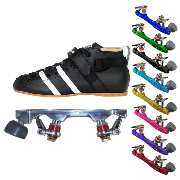 Riedell/Atom Skates - League with Pilot Falcon Plates Combo - Roller S ...